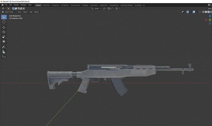 3D model SKS Sniper Rifle VR / AR / low-poly | CGTrader