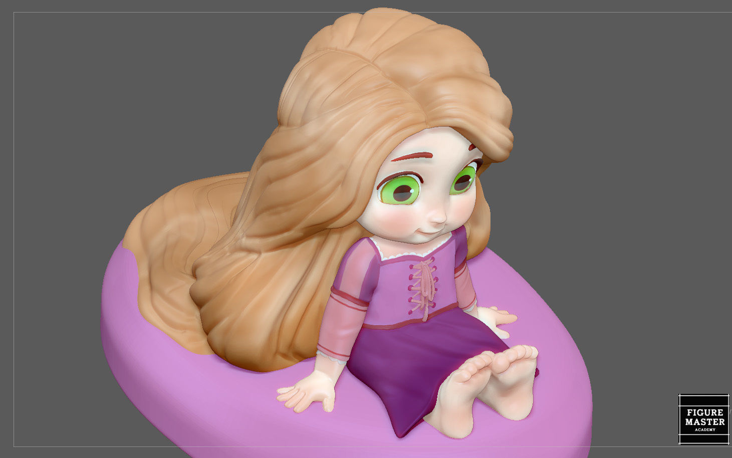 RAPUNZEL BABY PRINCESS DISNEY CHARACTER CUTE 3D PRINT MODEL 3D model 3D ...