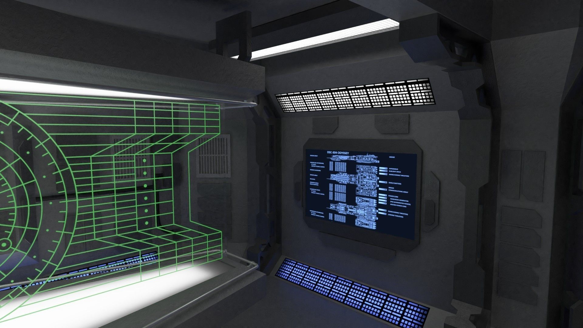 StarGate F-304 Daedalus Battlecruiser Bridge 3D model | CGTrader