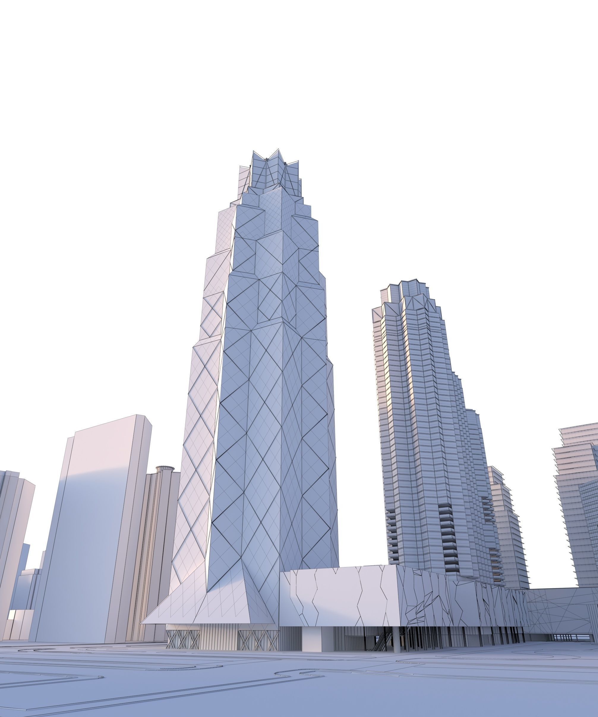 Urban Tower building free 3D model | CGTrader