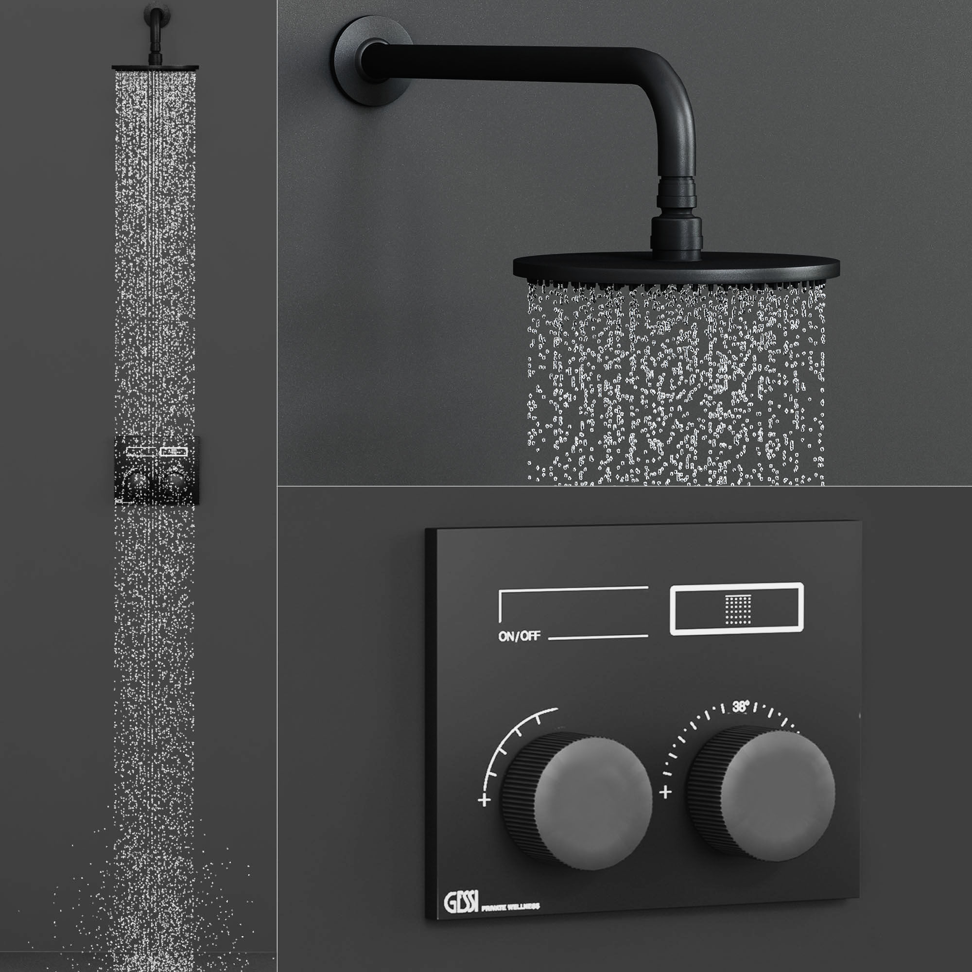 Shower system Gessi 3D model | CGTrader