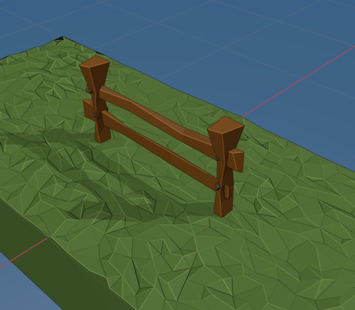 3D model LOW POLY ASSET FENCE MODEL - LOWPOLYGONAL VR / AR / low-poly ...