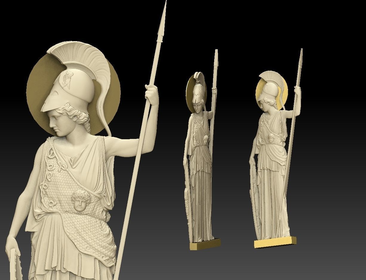 athena cnc relief 3d model 3D model 3D printable | CGTrader