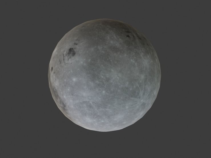 3D model MOON VR / AR / low-poly | CGTrader