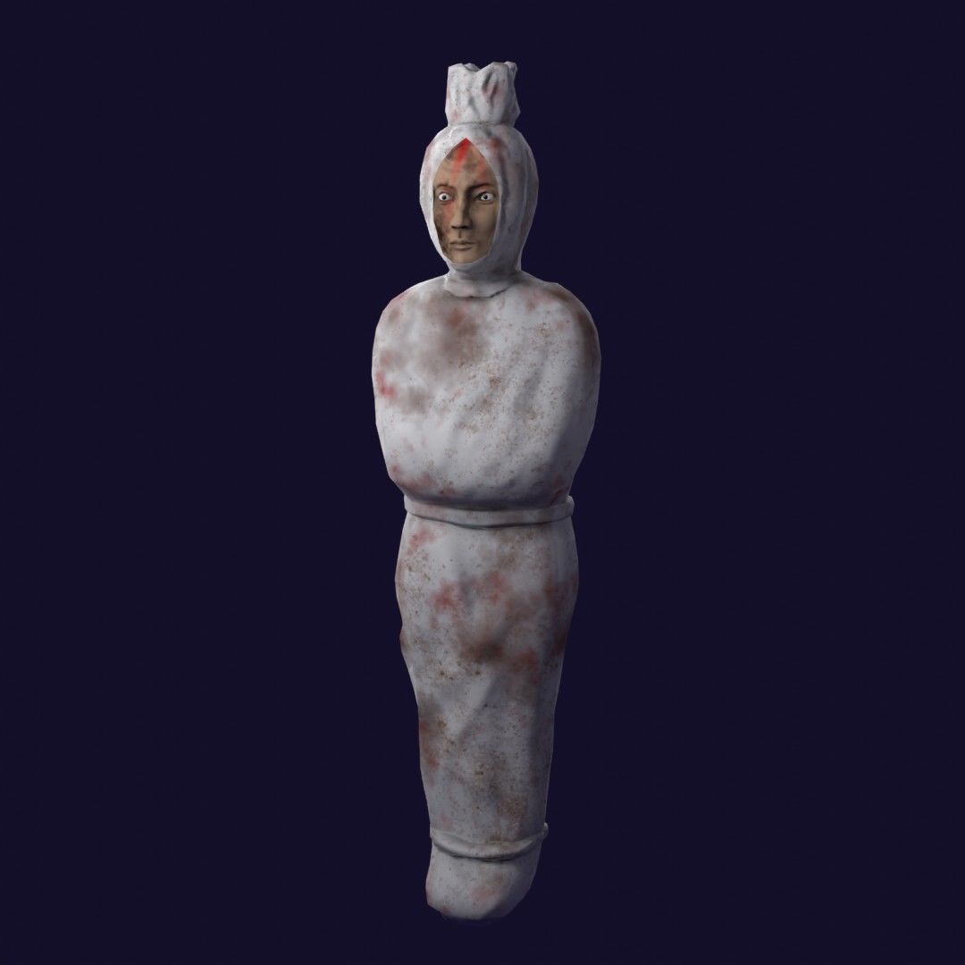 3D model Pocong statue with blood VR / AR / low-poly | CGTrader