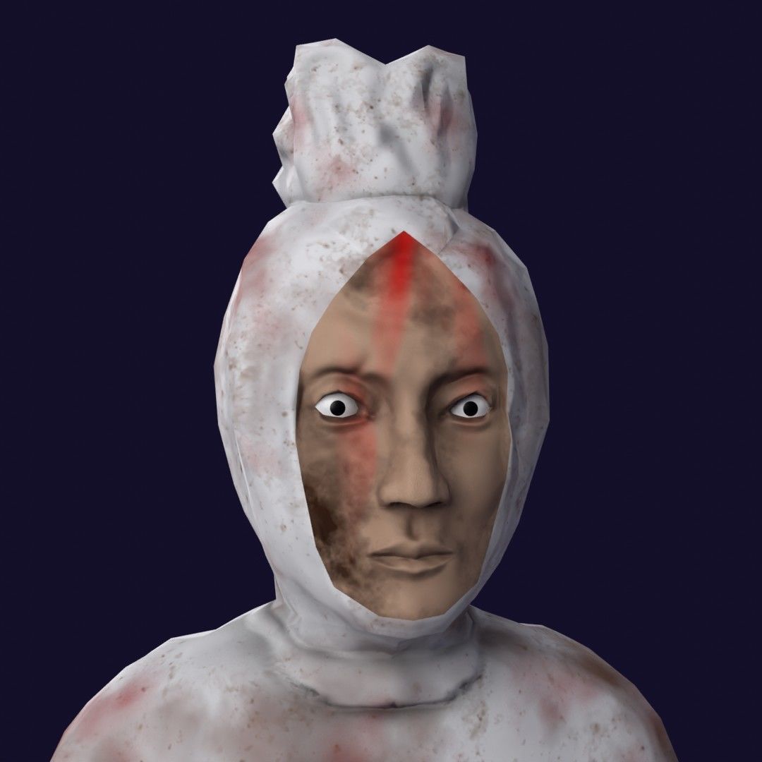 3D model Pocong statue with blood VR / AR / low-poly | CGTrader