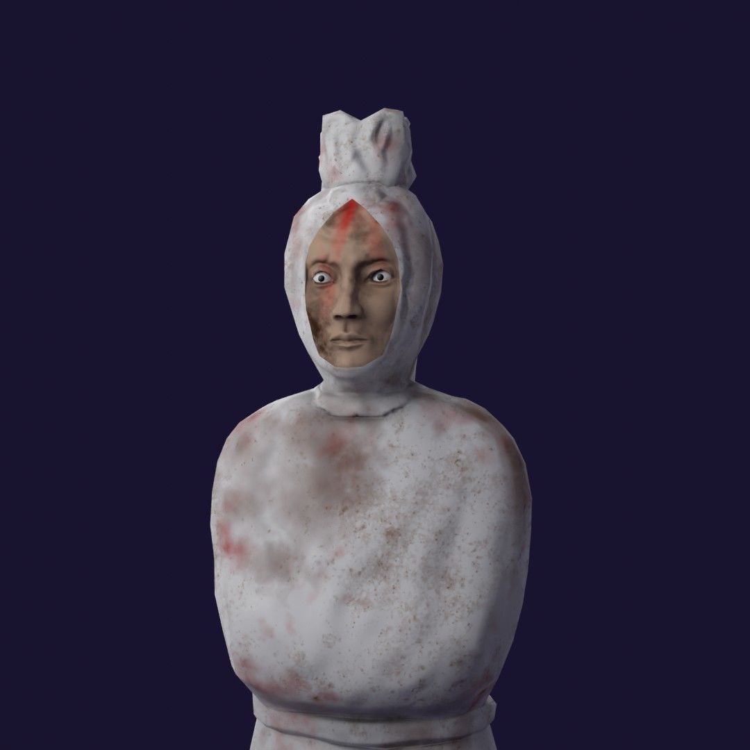 3D model Pocong statue with blood VR / AR / low-poly | CGTrader