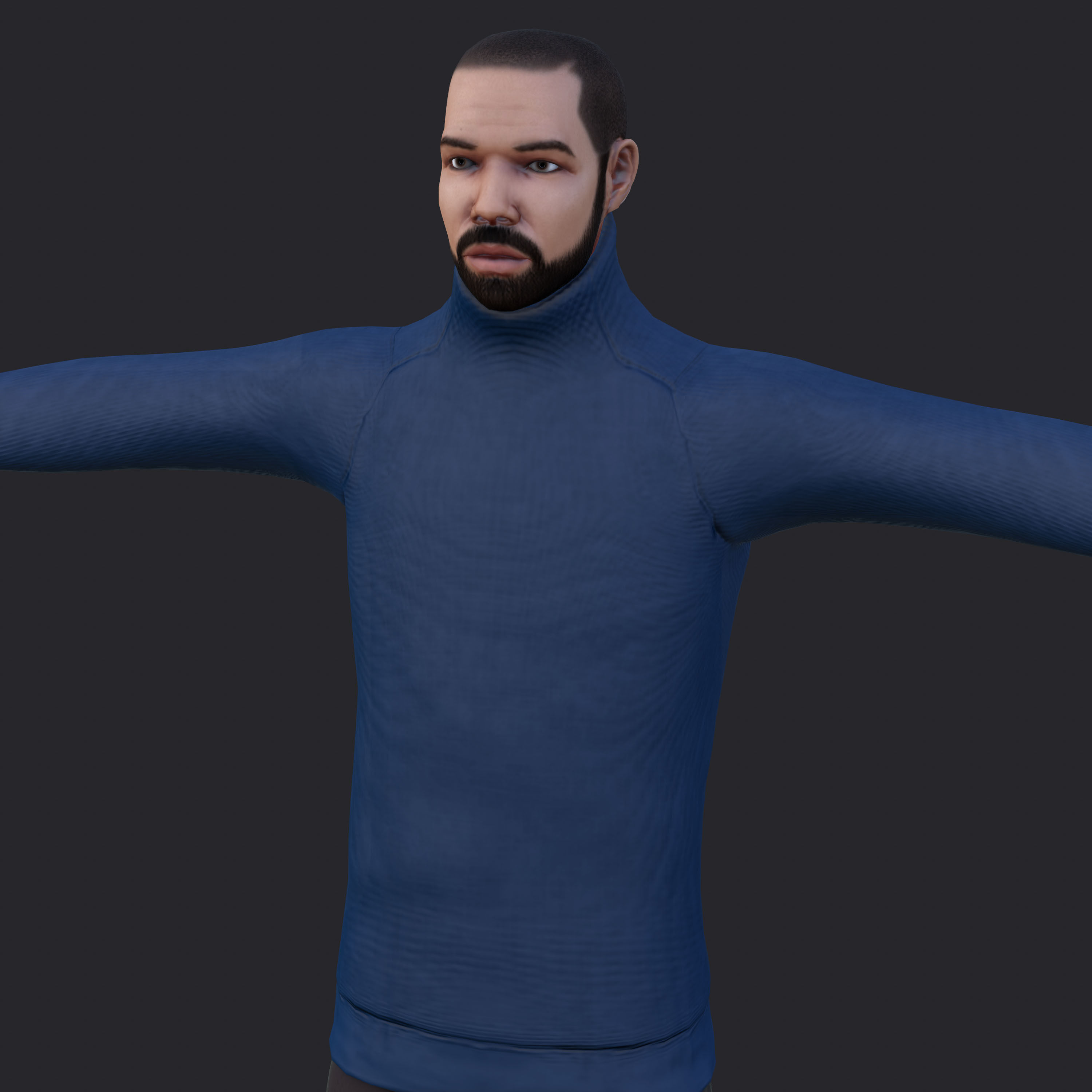 3D model Drake singer low poly Now Available with Rigging VR / AR / low ...