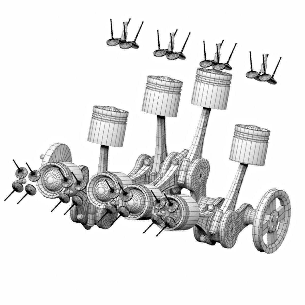 Car engine Animated 3D model animated rigged | CGTrader