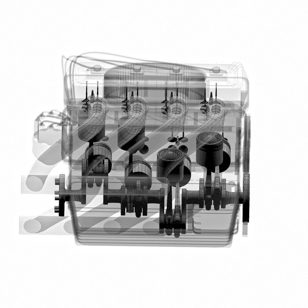 Car engine Animated 3D model animated rigged | CGTrader