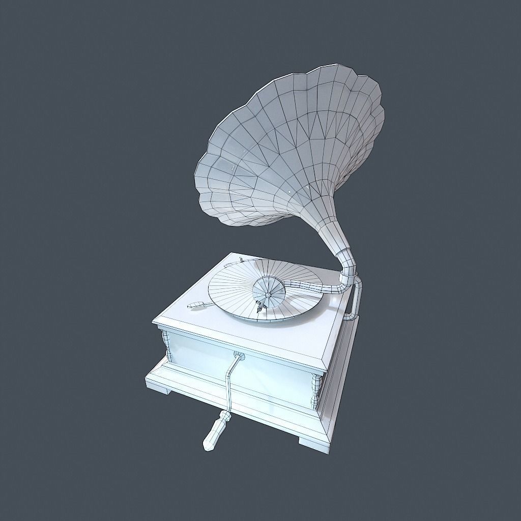 3D model Vintage Gramophone Animated VR / AR / low-poly animated | CGTrader