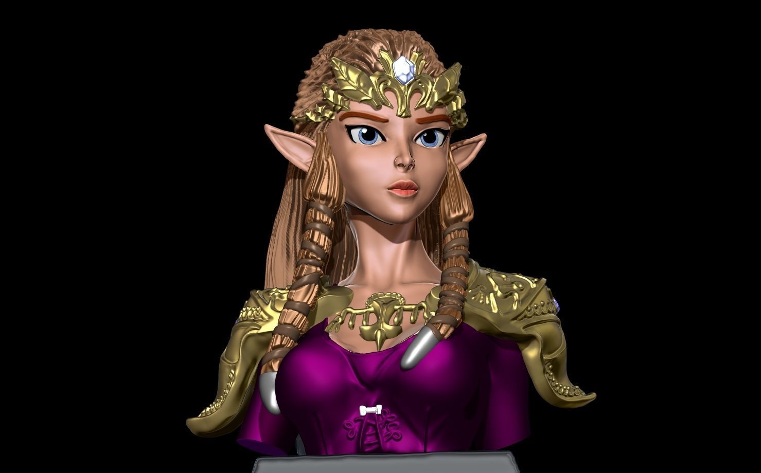 Zelda - Twilight princess bust 3D model 3D printable | CGTrader