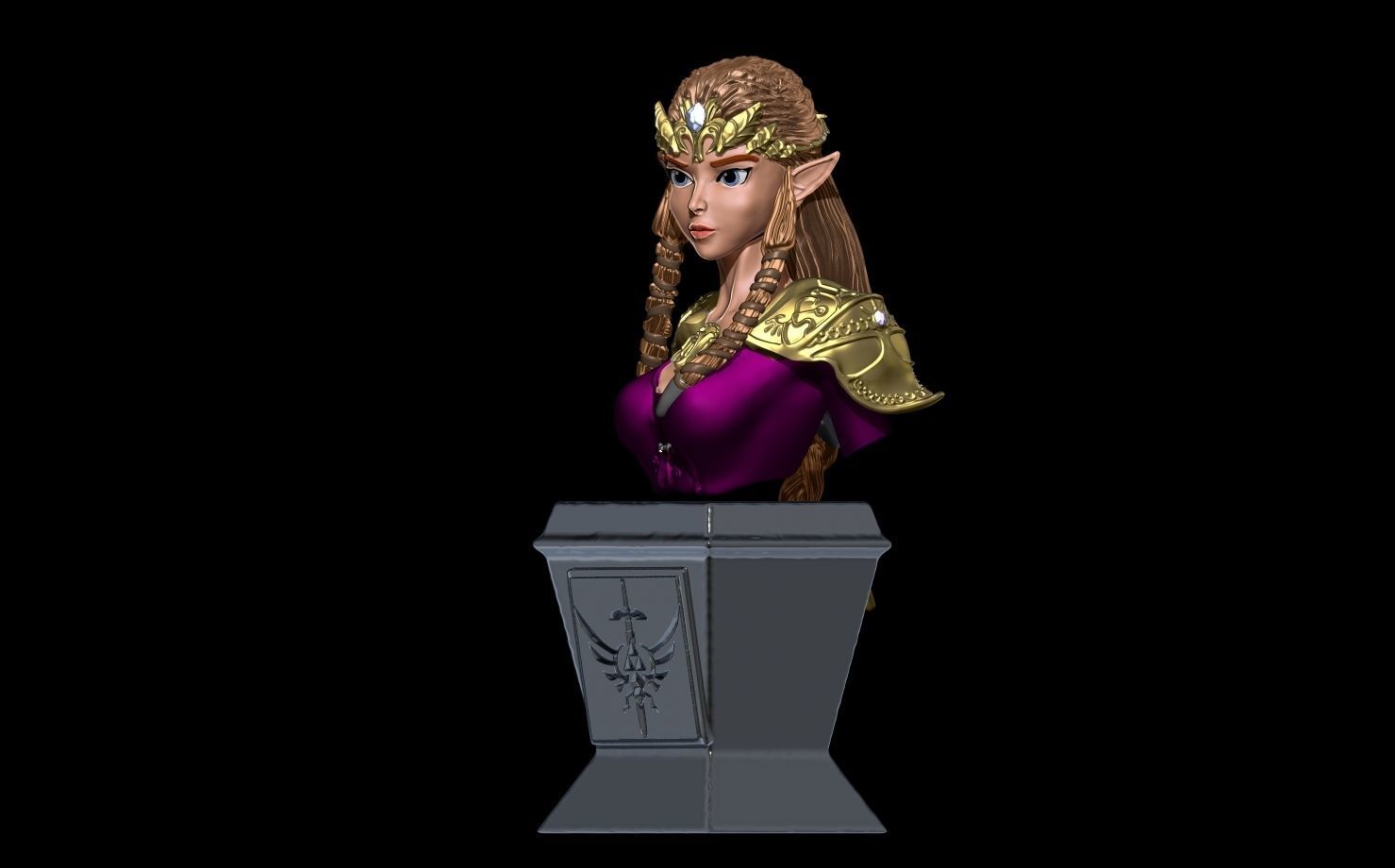 Zelda - Twilight princess bust 3D model 3D printable | CGTrader
