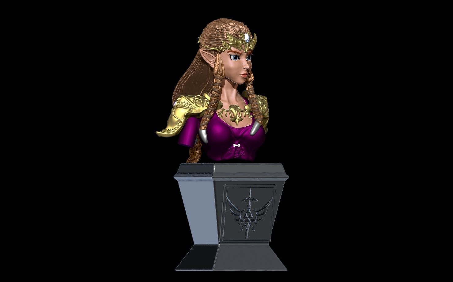 Zelda - Twilight princess bust 3D model 3D printable | CGTrader