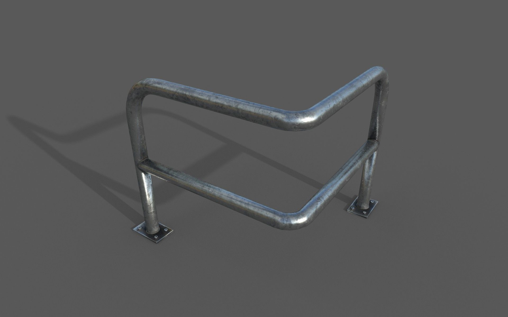 3D model Steel barrier VR / AR / low-poly OBJ FBX STL BLEND DAE ABC