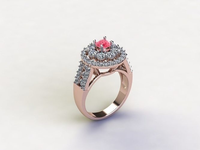 R204 Diamond Ring cad file 3D model | CGTrader