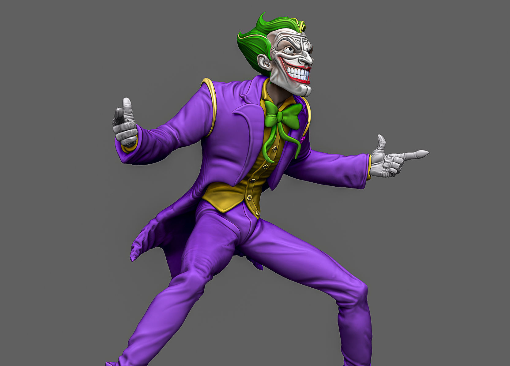 Joker Posed 3D model 3D printable | CGTrader