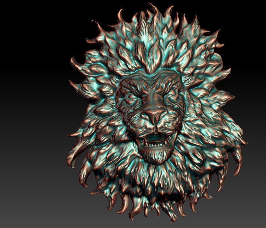 Lion head 3D model 3D printable | CGTrader