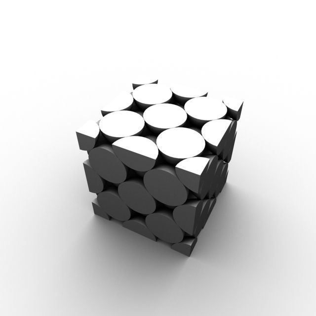 FCC unit cell free 3D model | CGTrader