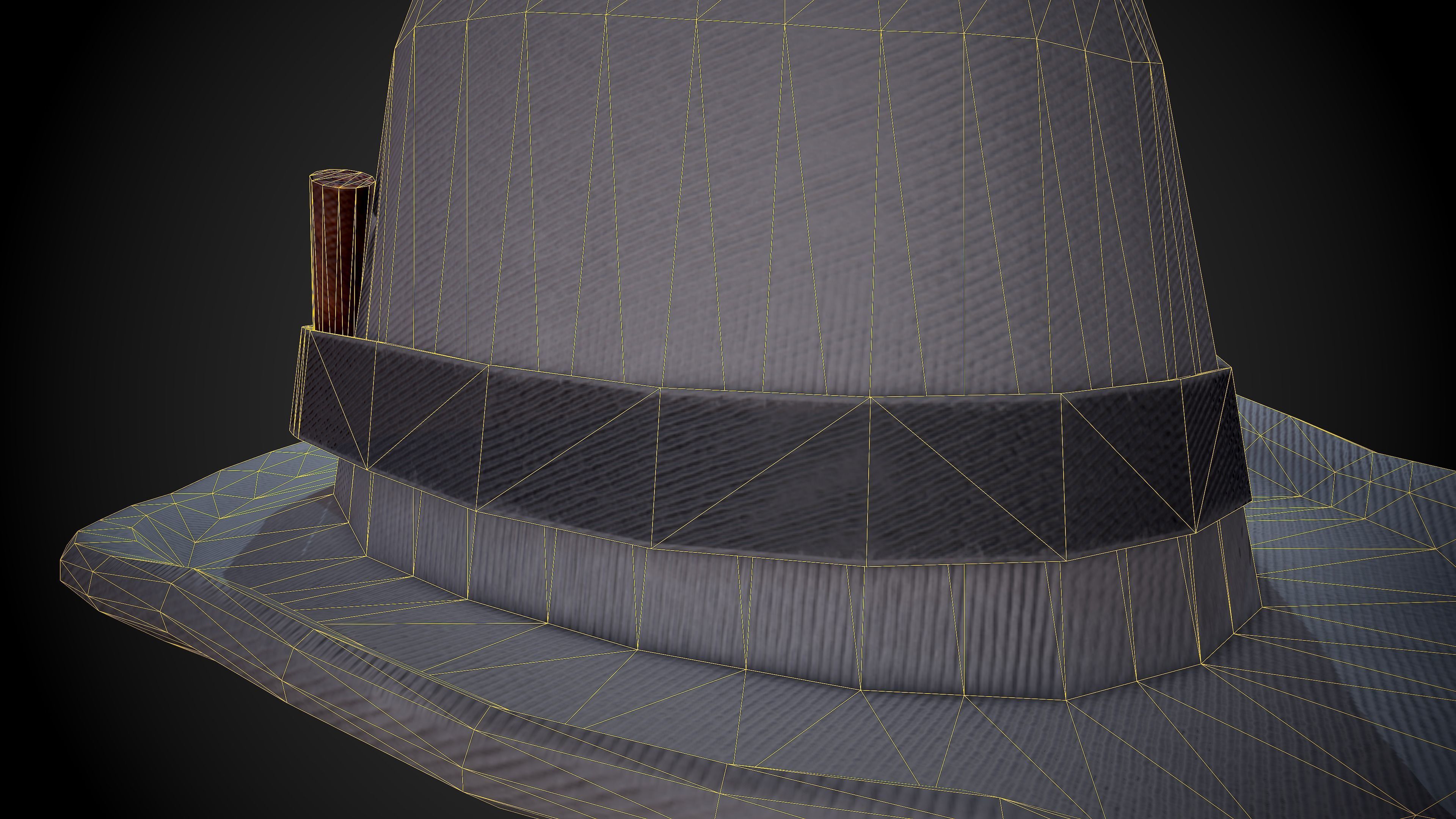 3D model Fedora hat VR / AR / low-poly | CGTrader