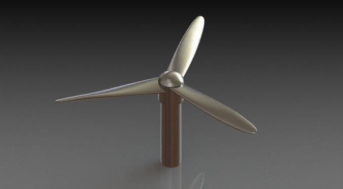 Propeller wind turbine free 3D model | CGTrader