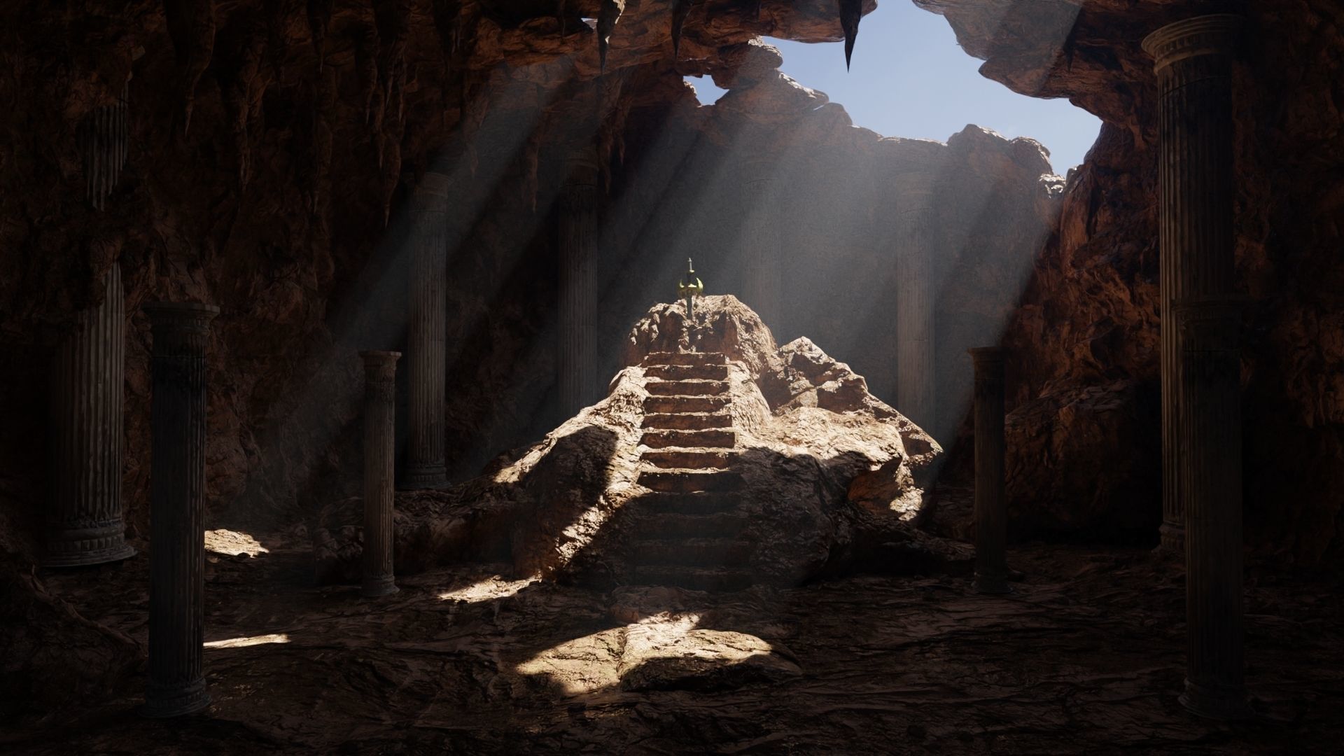 Forgotten Sword Scene 3D model | CGTrader