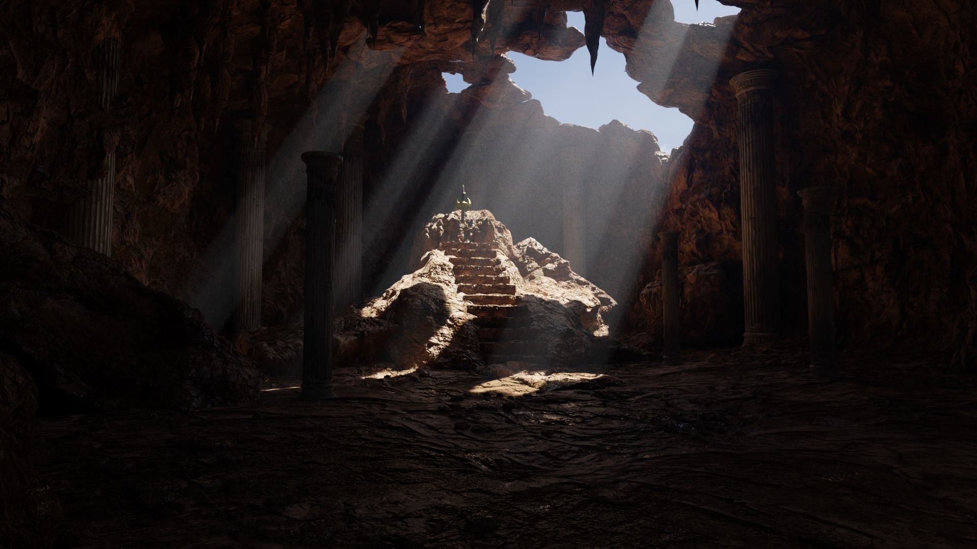 Forgotten Sword Scene 3D model | CGTrader