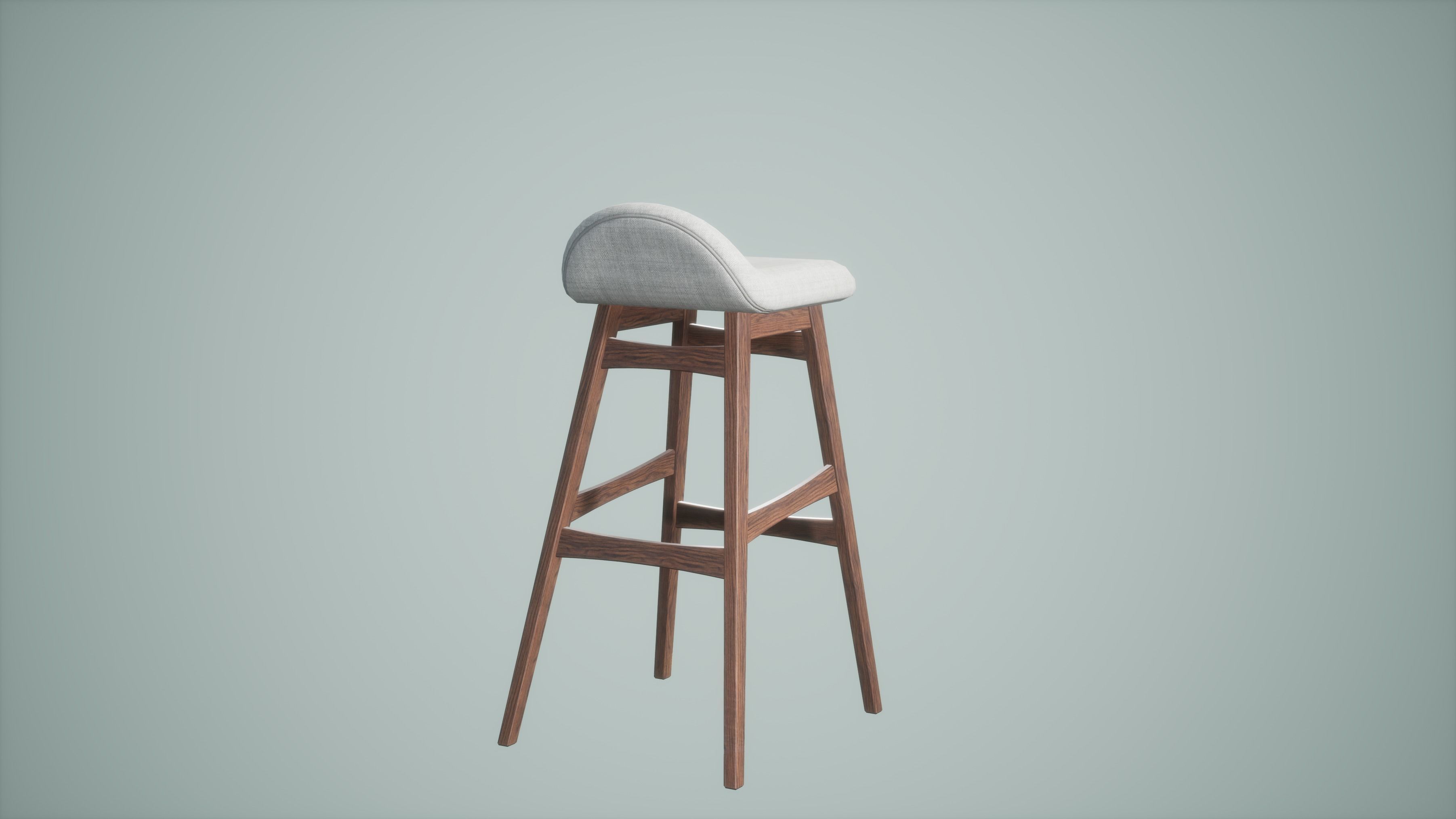 3D model Bar Stool Low Poly Game Ready VR / AR / low-poly | CGTrader