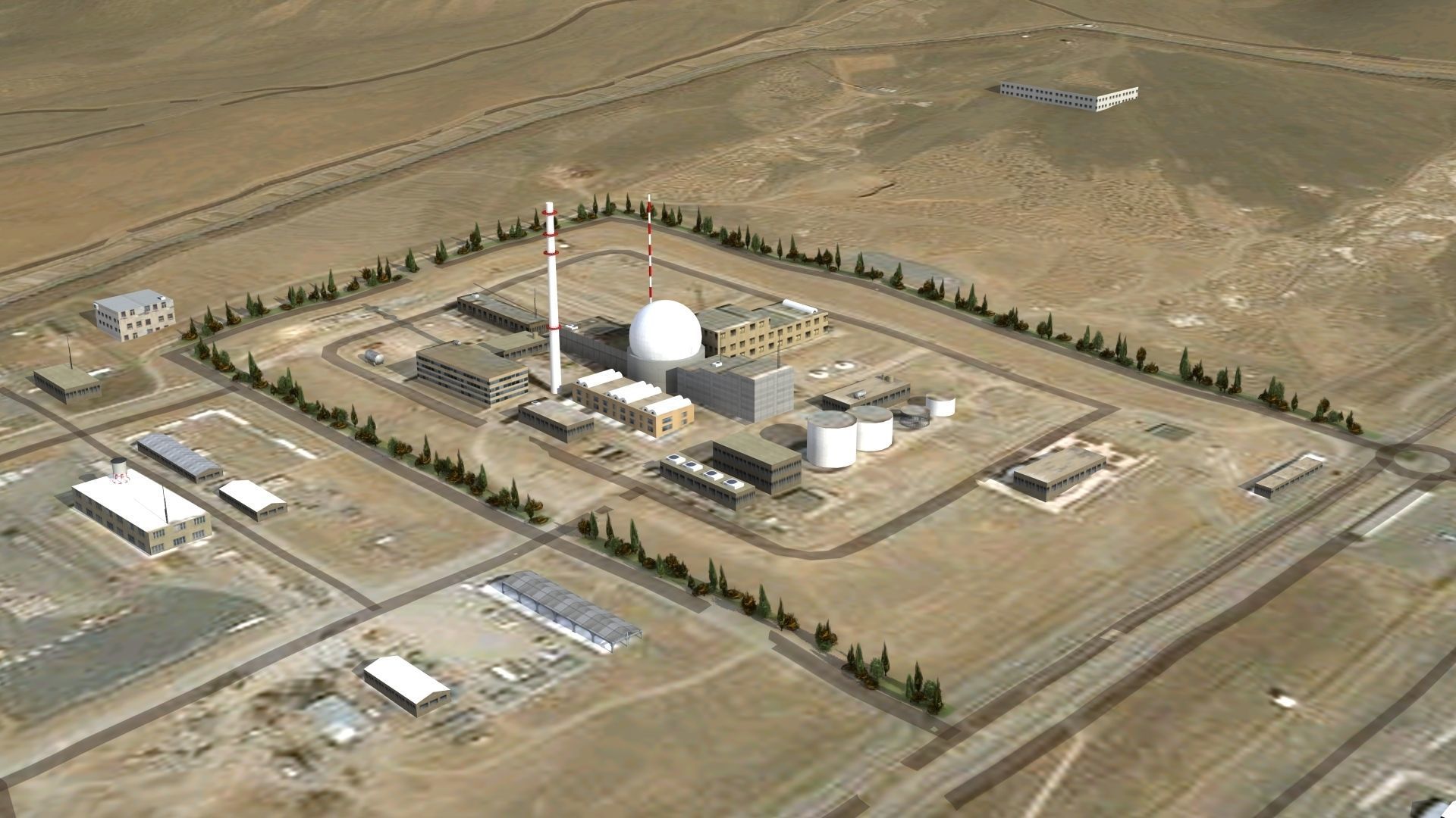 3D model Arak Nuclear Reactor Iran VR / AR / low-poly | CGTrader