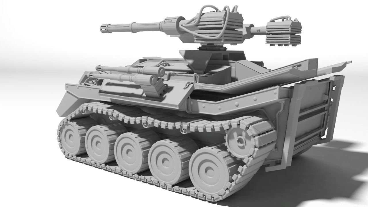Scifi Tank for 3Dprint 3D model 3D printable | CGTrader