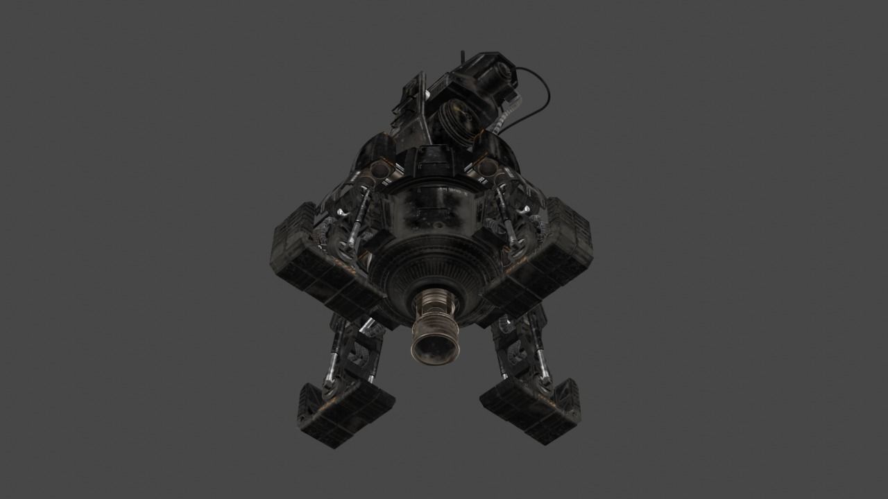 3D model Sci Fi Turret Machine Gun VR / AR / low-poly | CGTrader