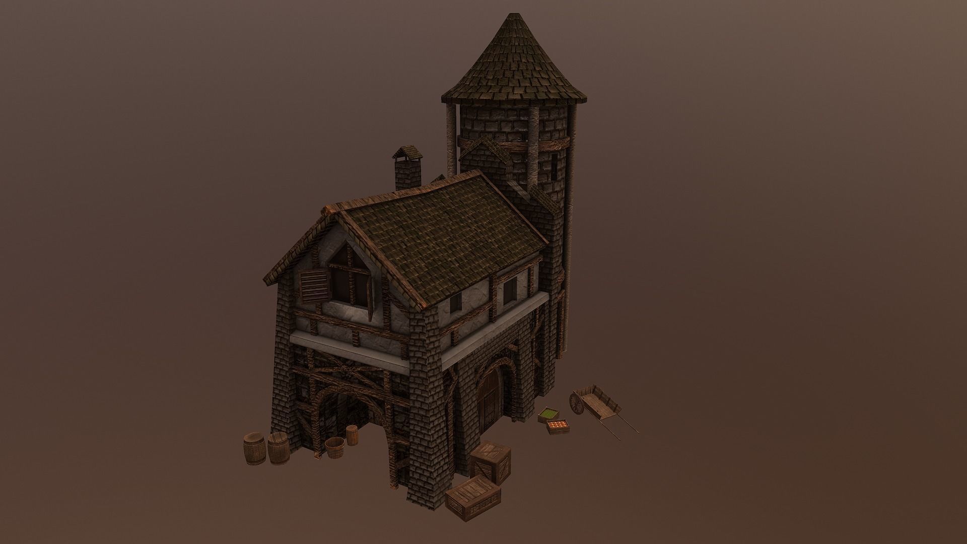 3D model Medieval Warehouse VR / AR / low-poly | CGTrader