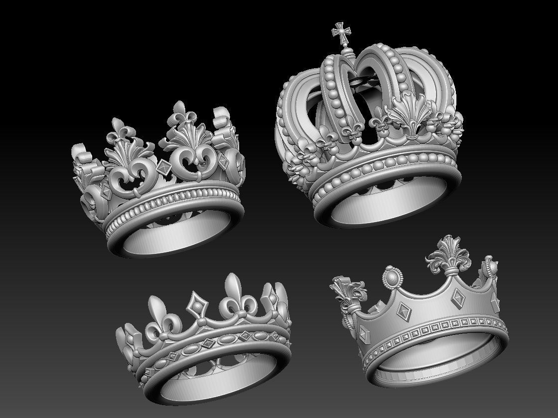 crowns crown 3D model 3D printable | CGTrader
