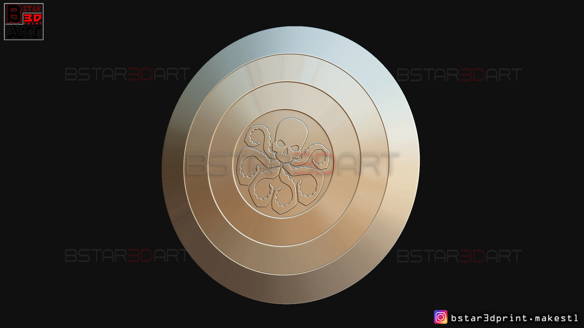 The Shield Hydra captain America - Hail Hydra - Marvel comics 3D model ...
