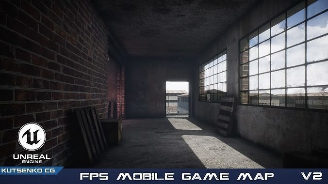 3D model FPS Mobile Game Map v2 with assets VR / AR / low-poly | CGTrader