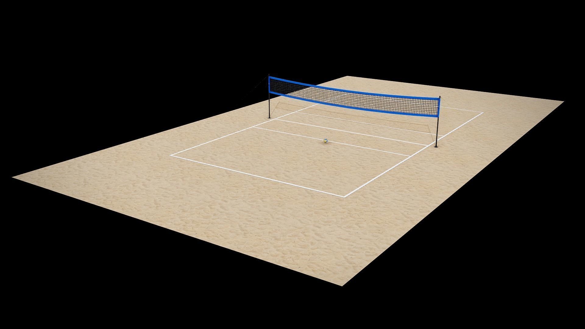 3D model Volleyball Net with Volleyball VR / AR / low-poly | CGTrader