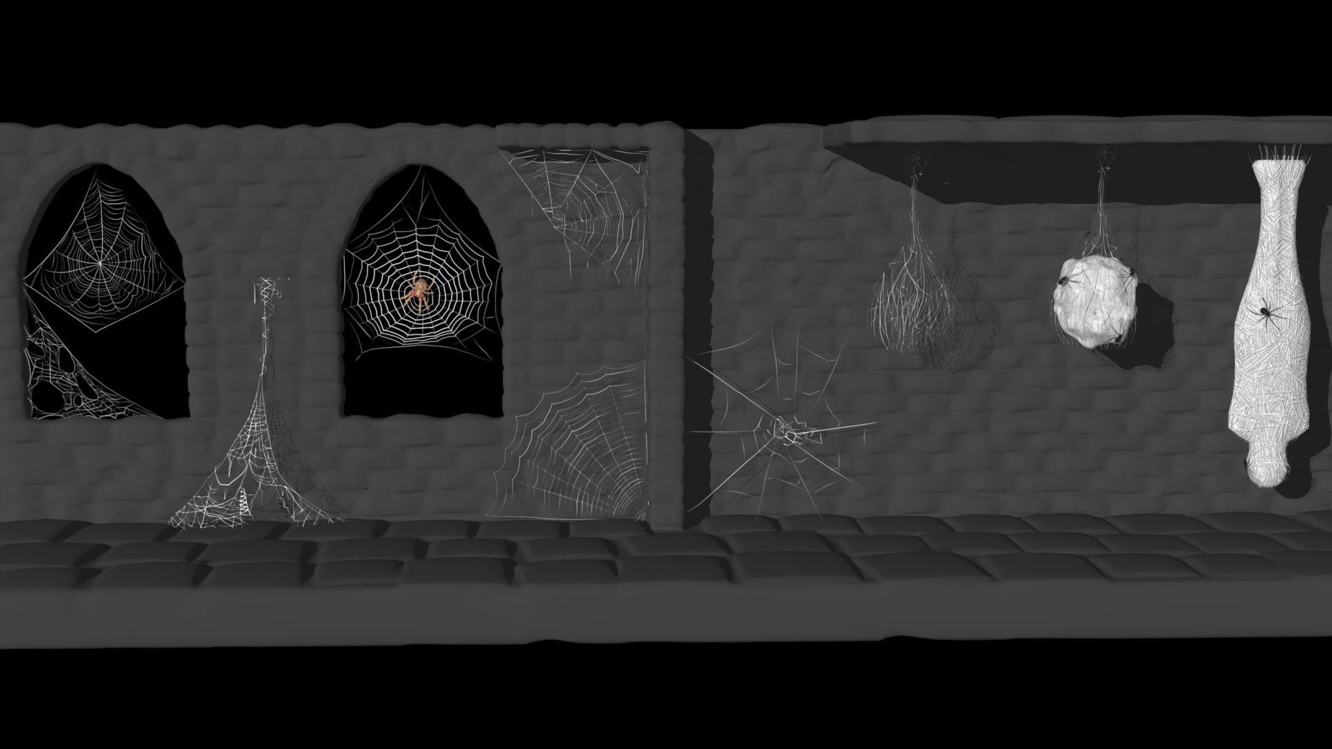 3D model Cobweb collection VR / AR / low-poly | CGTrader