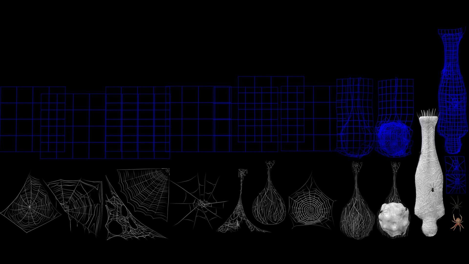 3D model Cobweb collection VR / AR / low-poly | CGTrader