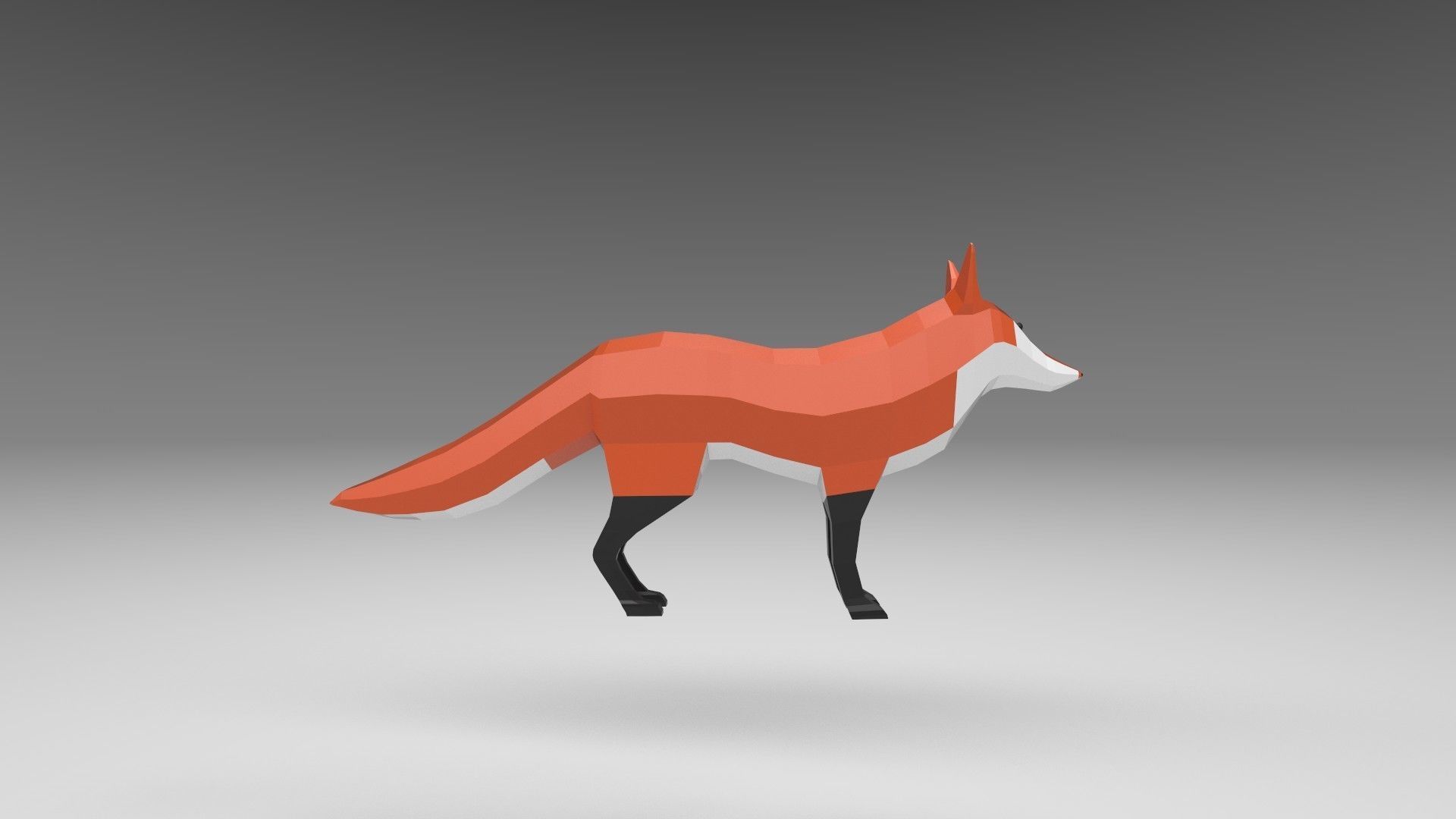 3D model Low poly fox 3d Model VR / AR / low-poly | CGTrader