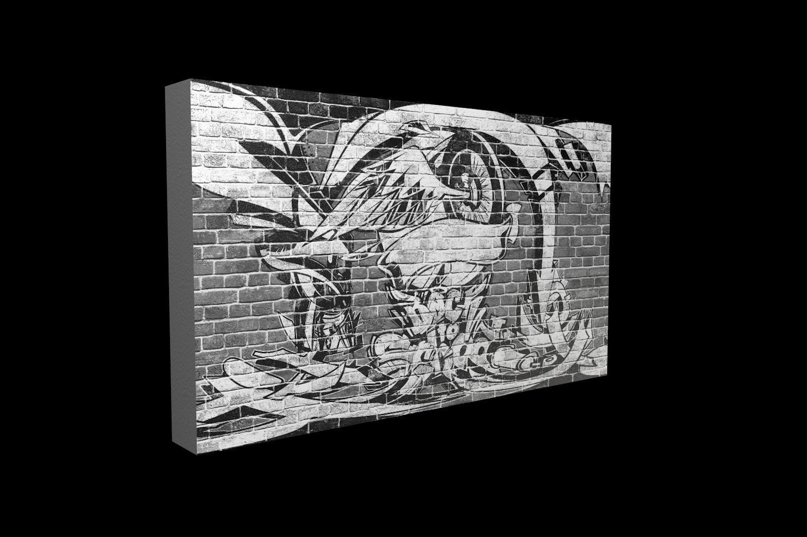 3D model Graffiti wall VR / AR / low-poly | CGTrader