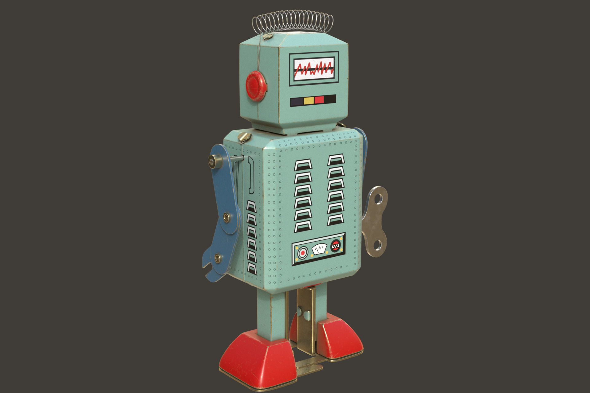 Vintage Toy Robot 3D model | CGTrader