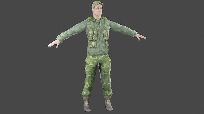 3D model Army Soldier VR / AR / low-poly | CGTrader