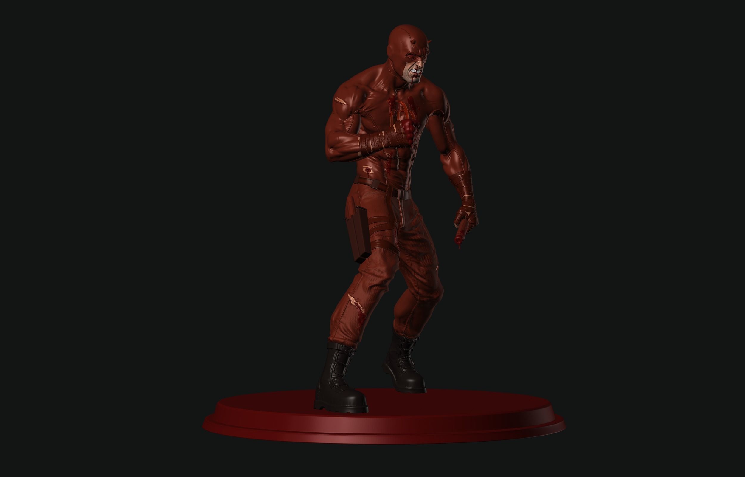 Daredevil statue 3D model 3D printable | CGTrader