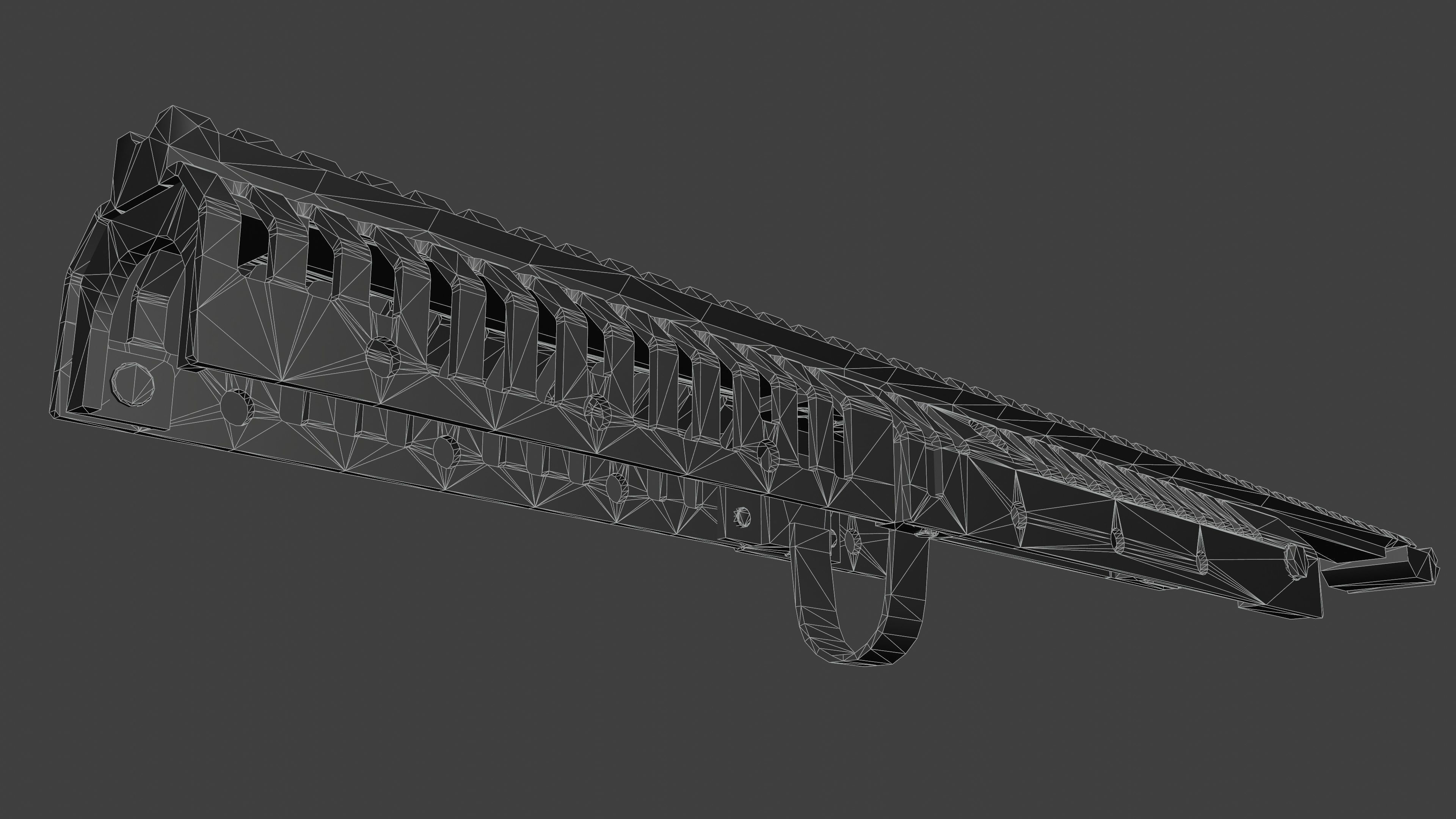 3D model VLTOR CASV14 Rail System for M1A and M14 VR / AR / low-poly ...