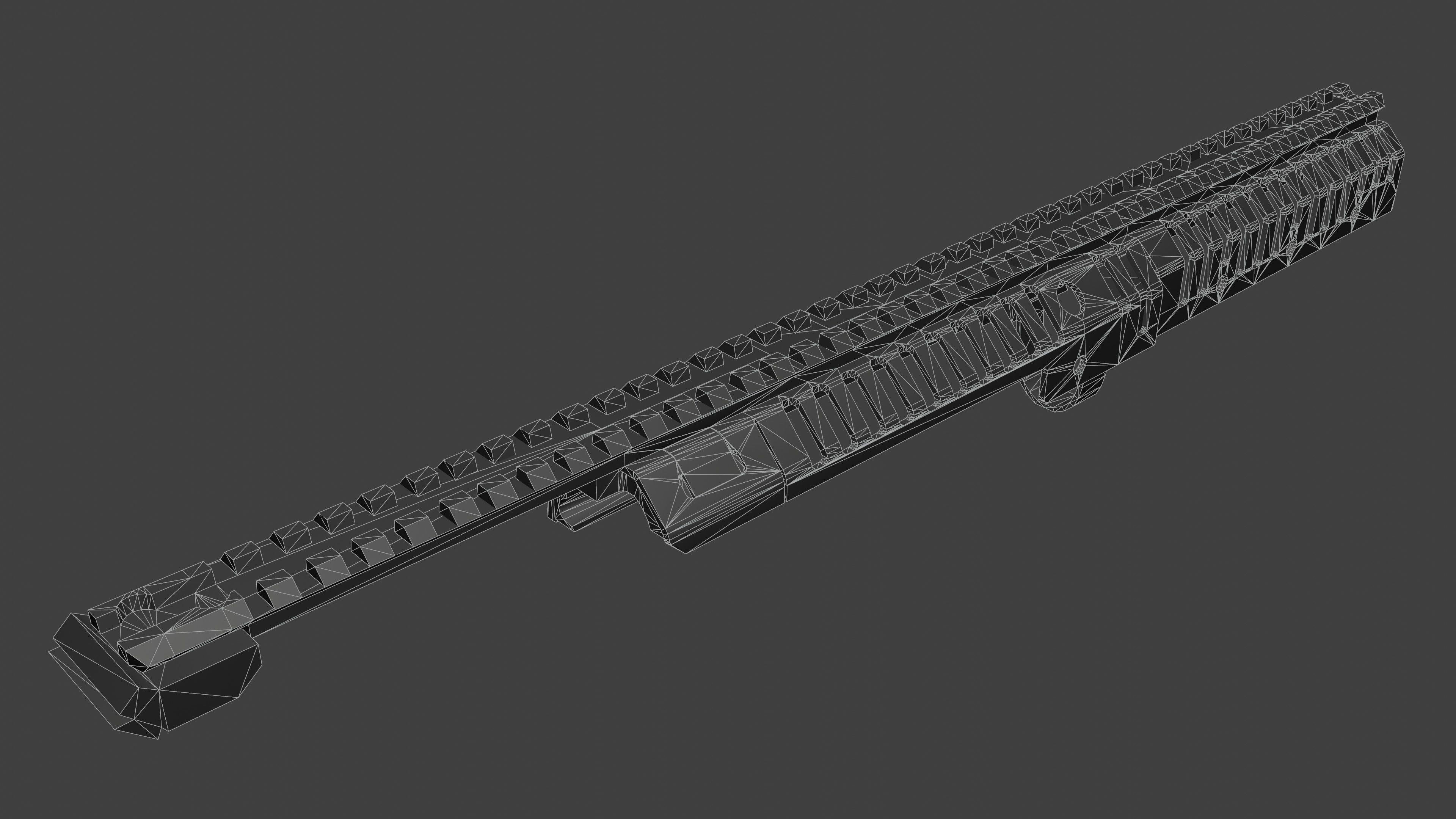 3D model VLTOR CASV14 Rail System for M1A and M14 VR / AR / low-poly ...