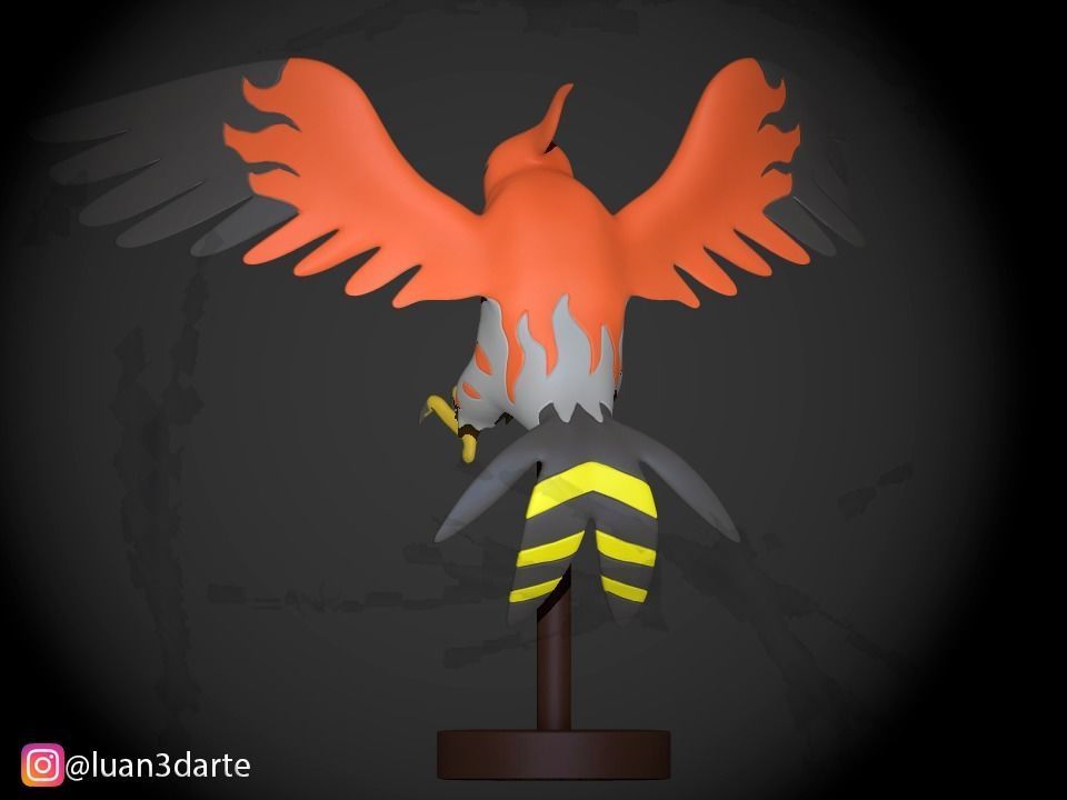 Talonflame STL phoenix statue 3D model 3D printable | CGTrader