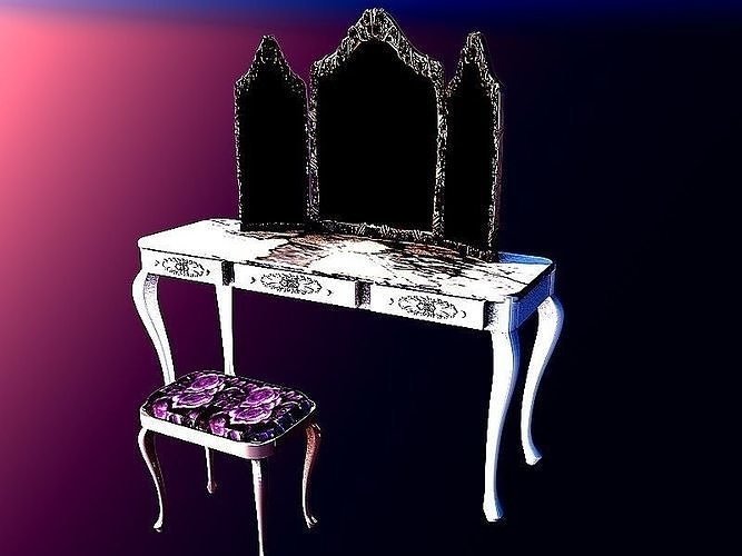 MAKE-UP CONSOLE 3D model | CGTrader