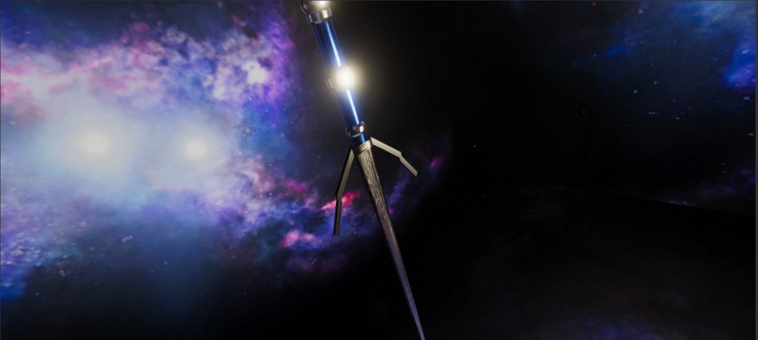 Witcher Inspired Silver Sword free 3D model | CGTrader