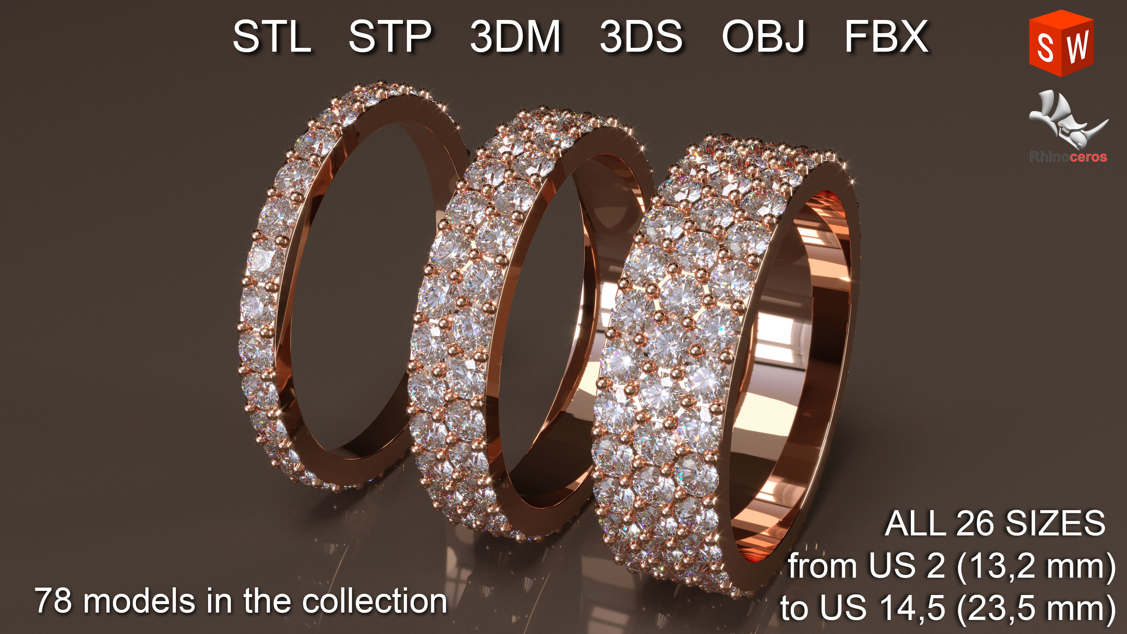 Infinity rings In Pack 3D Model Collection | CGTrader