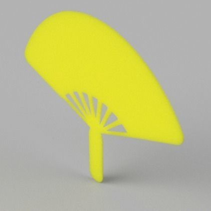 Hand Fan 3D model 3D printable | CGTrader